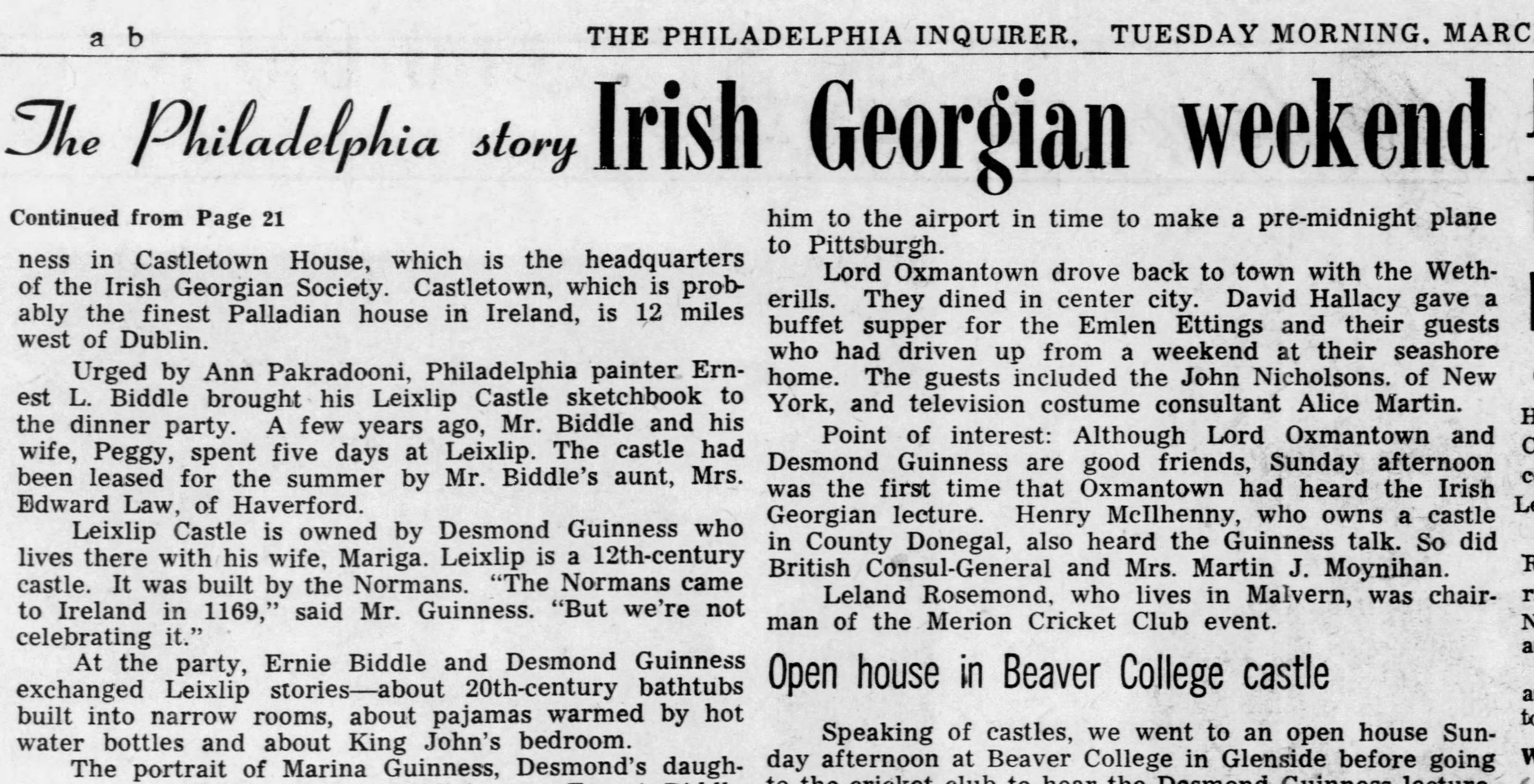 1973 #2 *Meet the Hon. Desmond Guinness & His Mother Diana Mitford, her ...