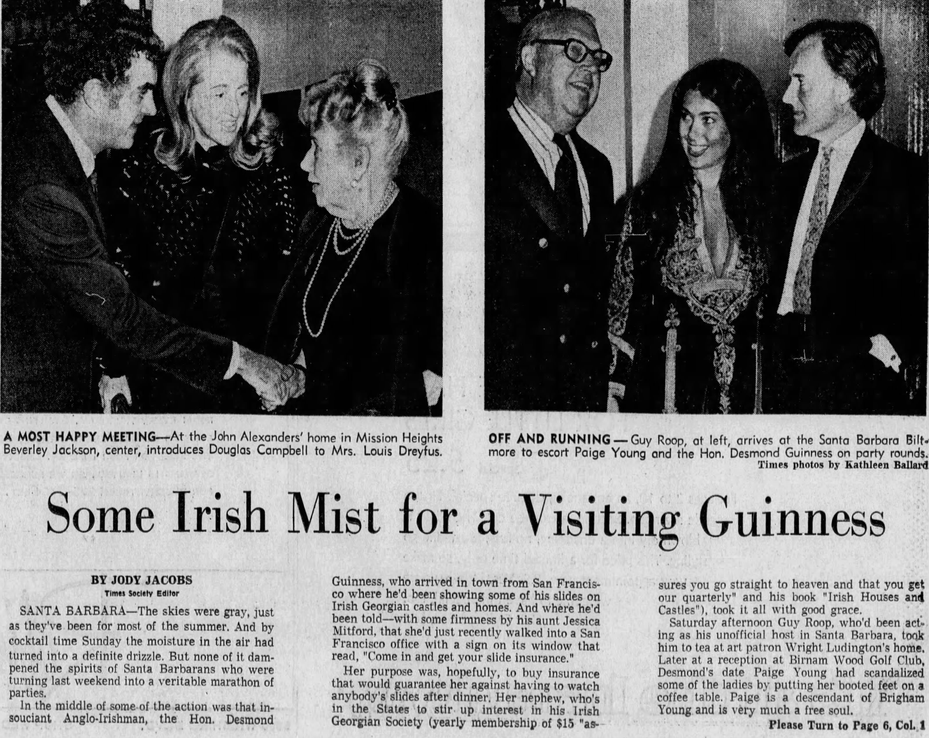 1973 #2 *Meet the Hon. Desmond Guinness & His Mother Diana Mitford, her ...
